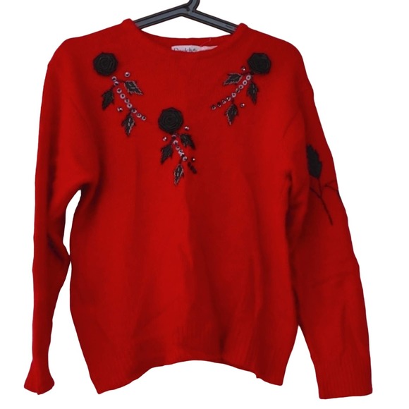 Daddy's Money | Sweaters | Vintage Daddys Money Red Silk Angora Blend ...